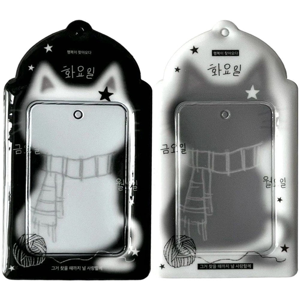 2Pcs/Set Photocard Holder Cartoon Cat Dog ID Card Holder Kawaii Cards ...