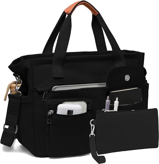 2Pcs/Set Large Canvas Tote Bag for Women, Laptop Work Bags Crossbody ...