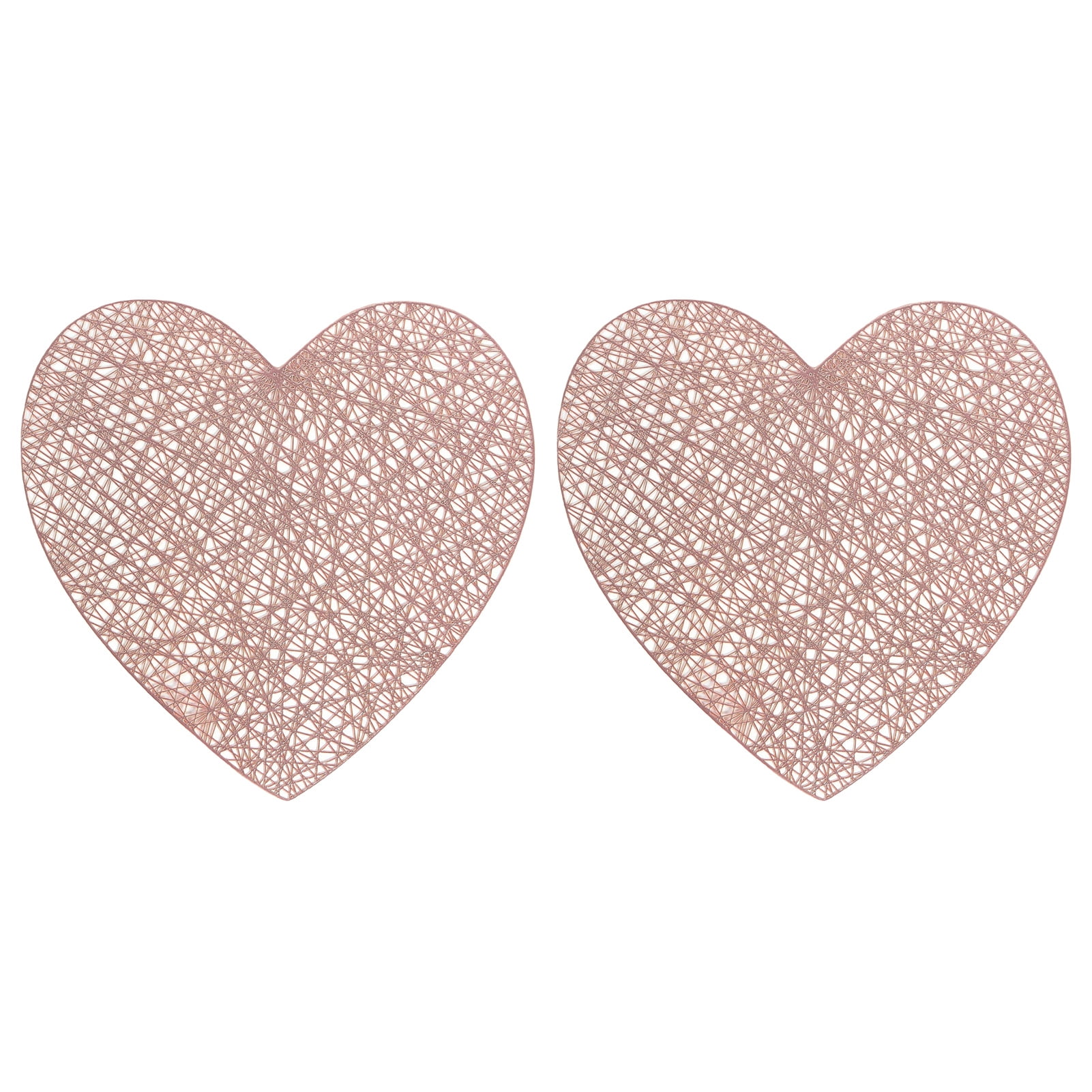 2Pcs/Set Love Heart Placemats Valentines Day Table Decorations for ...