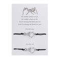 2Pcs/Set Matching Bracelets Heart for Infinity Charm Hand Rope for ...
