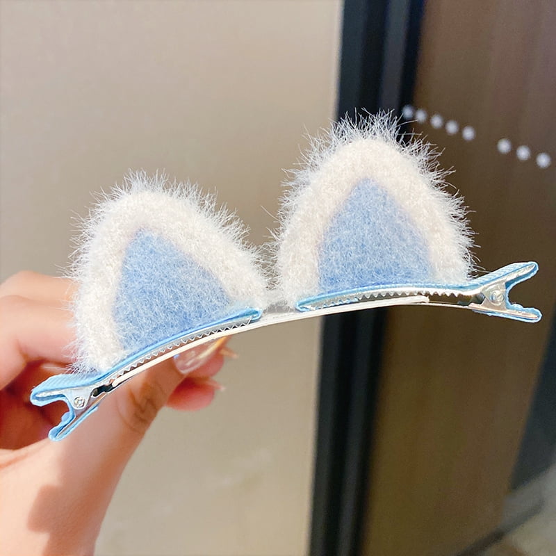 2Pcs/Set New Cute Solid Rabbit Ears Clips for Baby Girls Handmade ...
