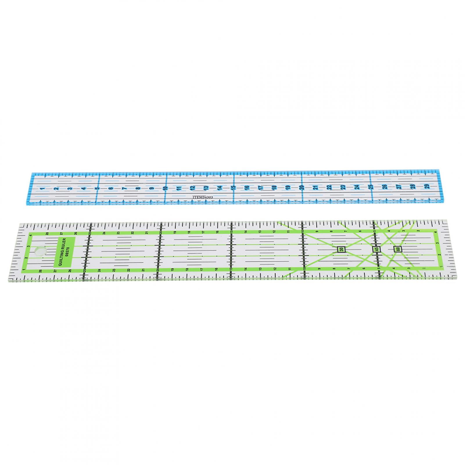2Pcs/Set Quilting Ruler, Mini Sewing Scale Rulers Acrylic Quilting Tool ...