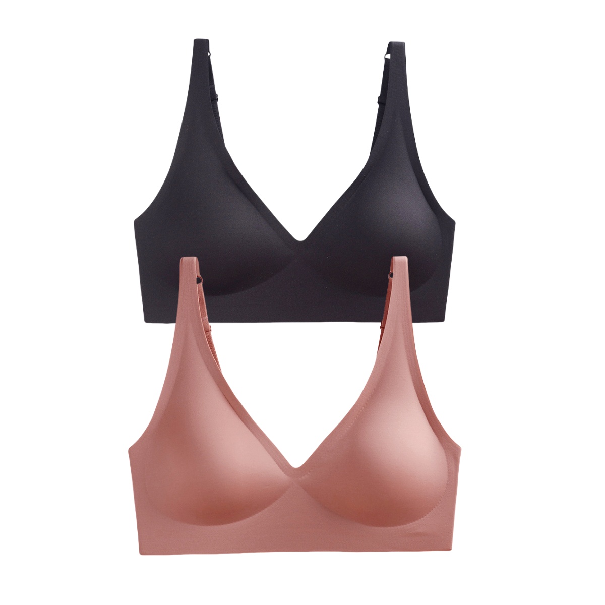 2Pcs/Set Seamless Bra Women Underwear Wireless Brassiere Soft Padded ...