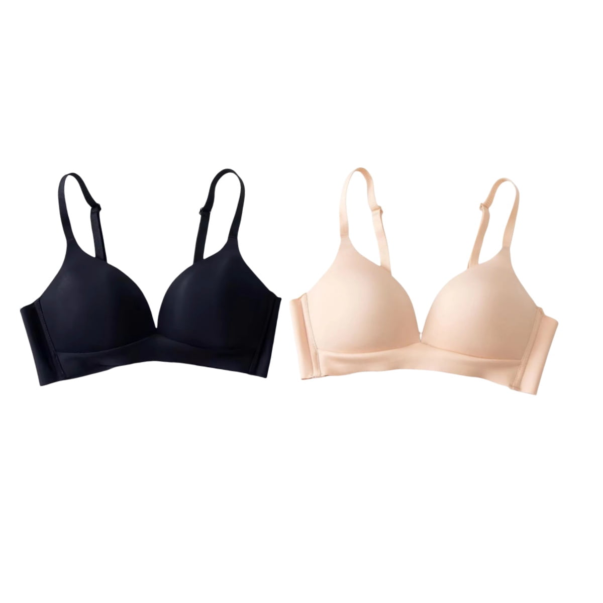 2Pcs/Set Seamless Bras For Women Underwear 3/4 Cup Push Up Bra Wireless ...