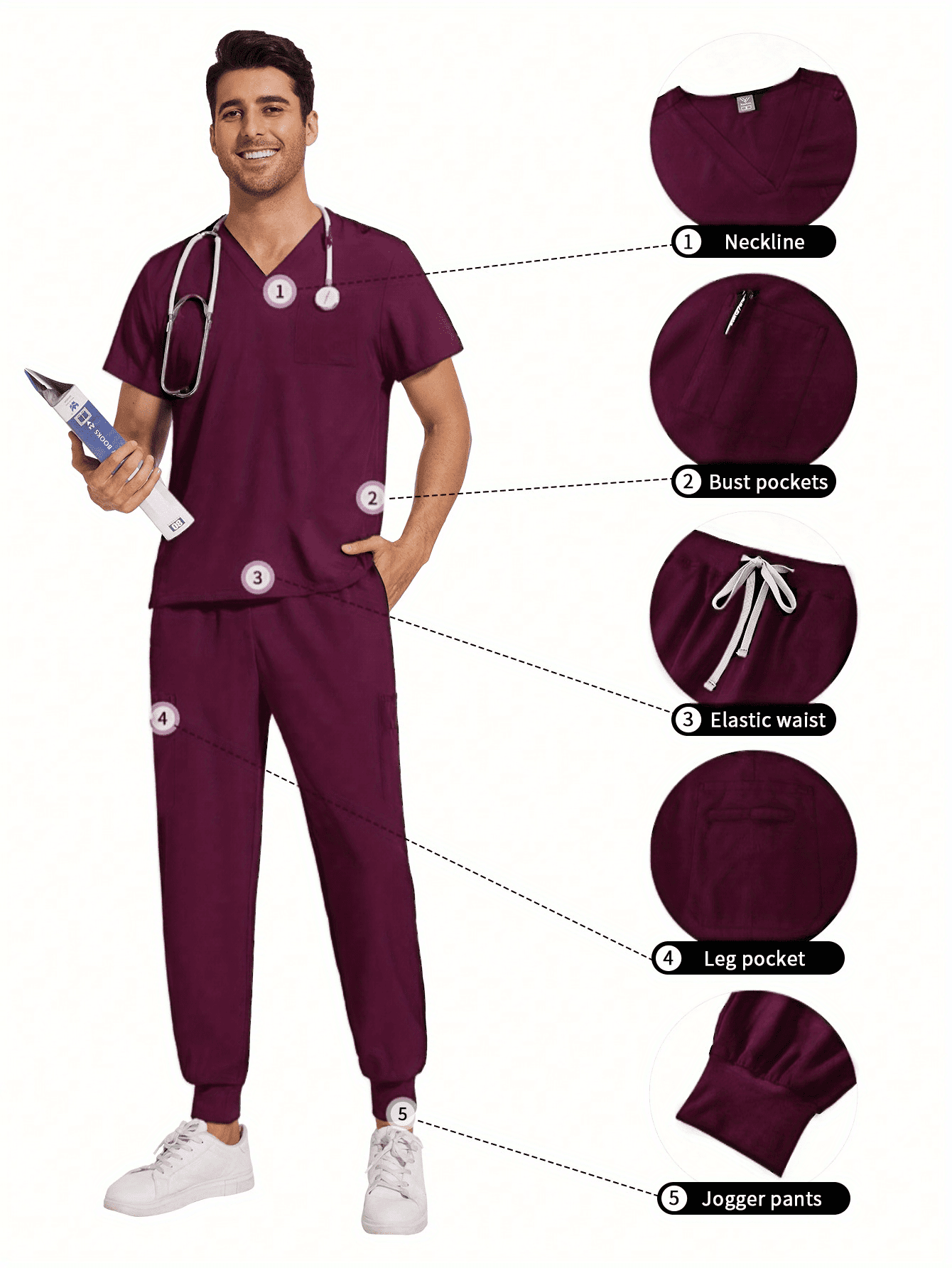 2Pcs Set Wholesale Scrub Set Doctor Nurse Clothing Hospital Uniform ...