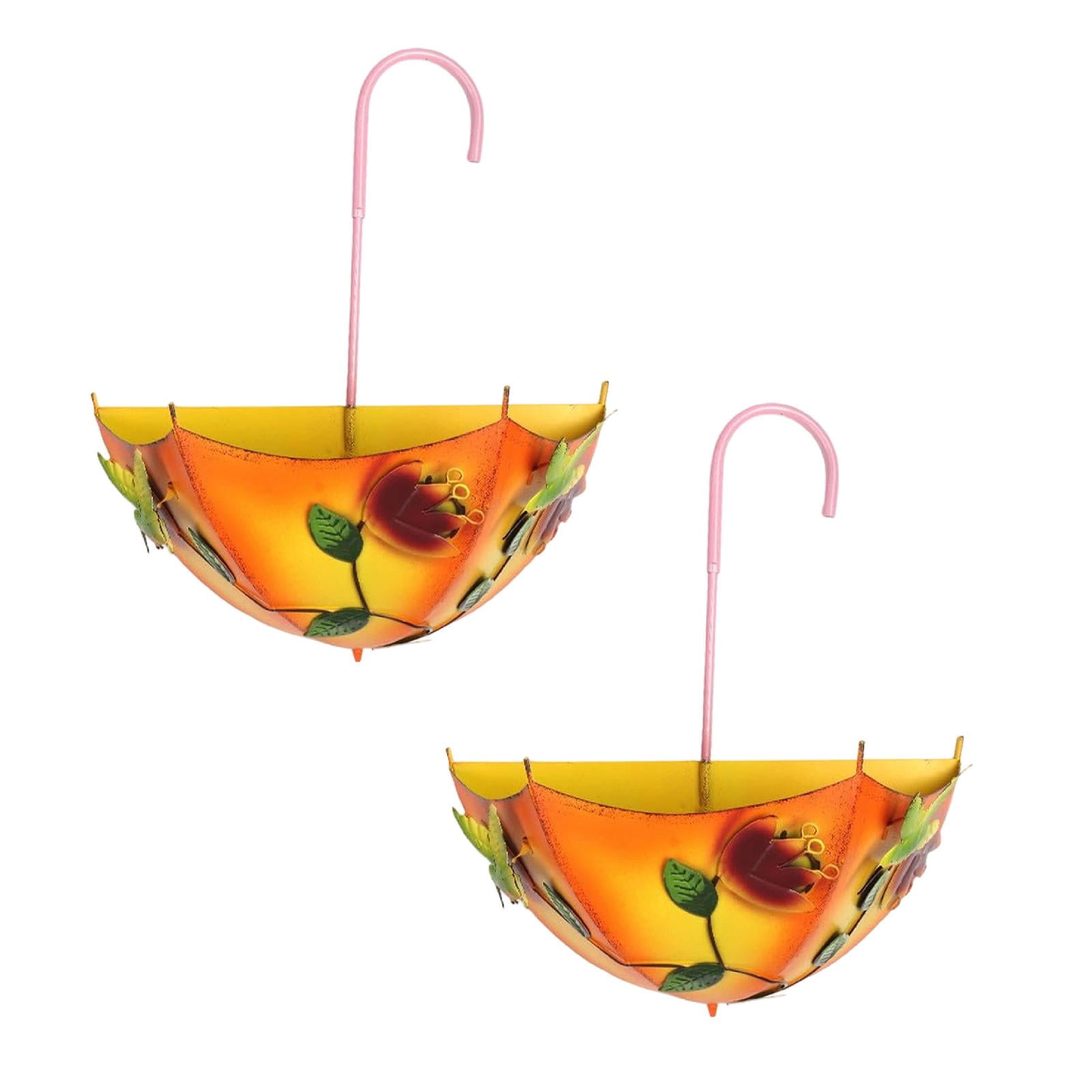 2Pcs Shaped Wall Hanging Planter Art No Drill Wall For Yard Patio ...