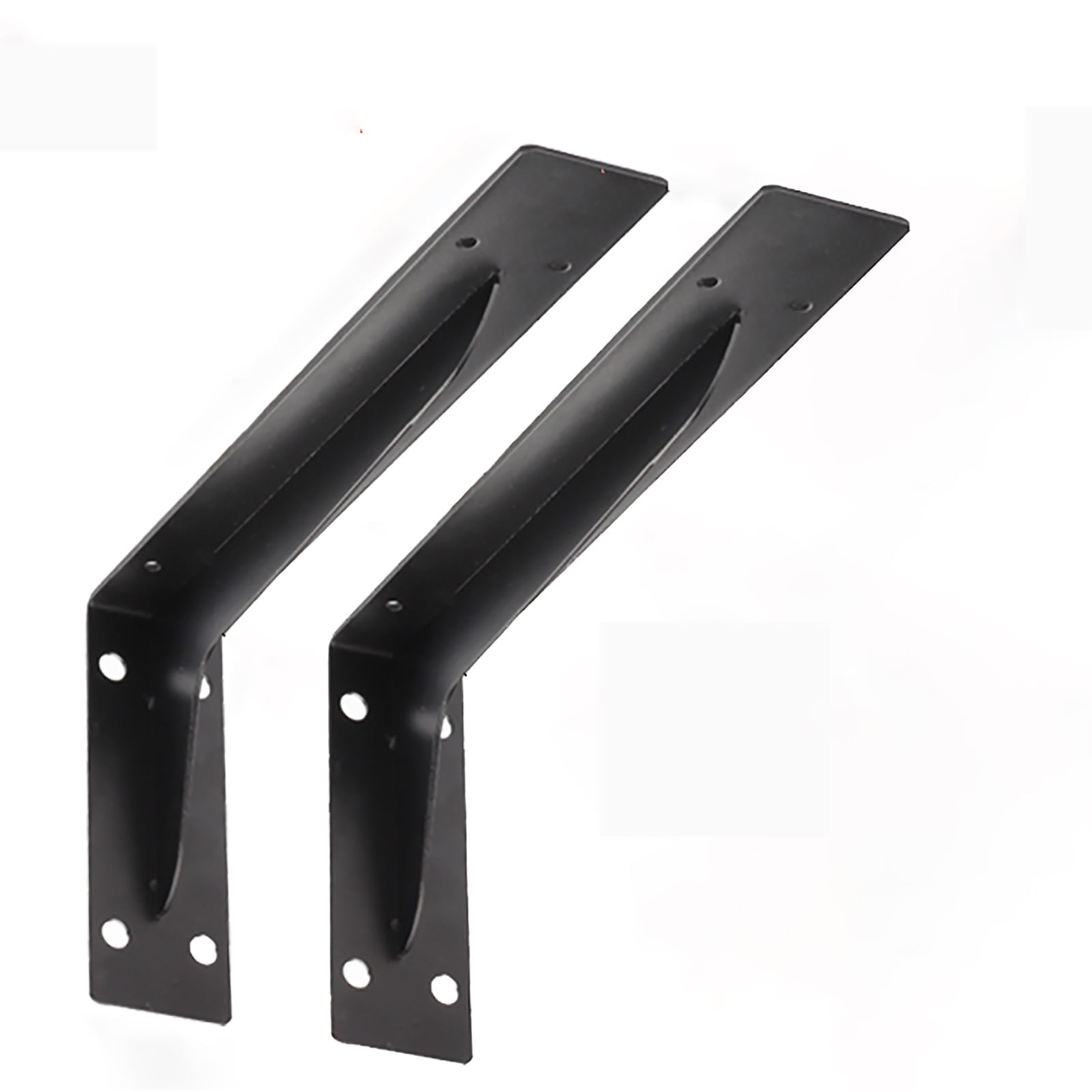 2Pcs Shelf Brackets, Black L Bracket, Metal Bracket Wall Bracket, Heavy ...