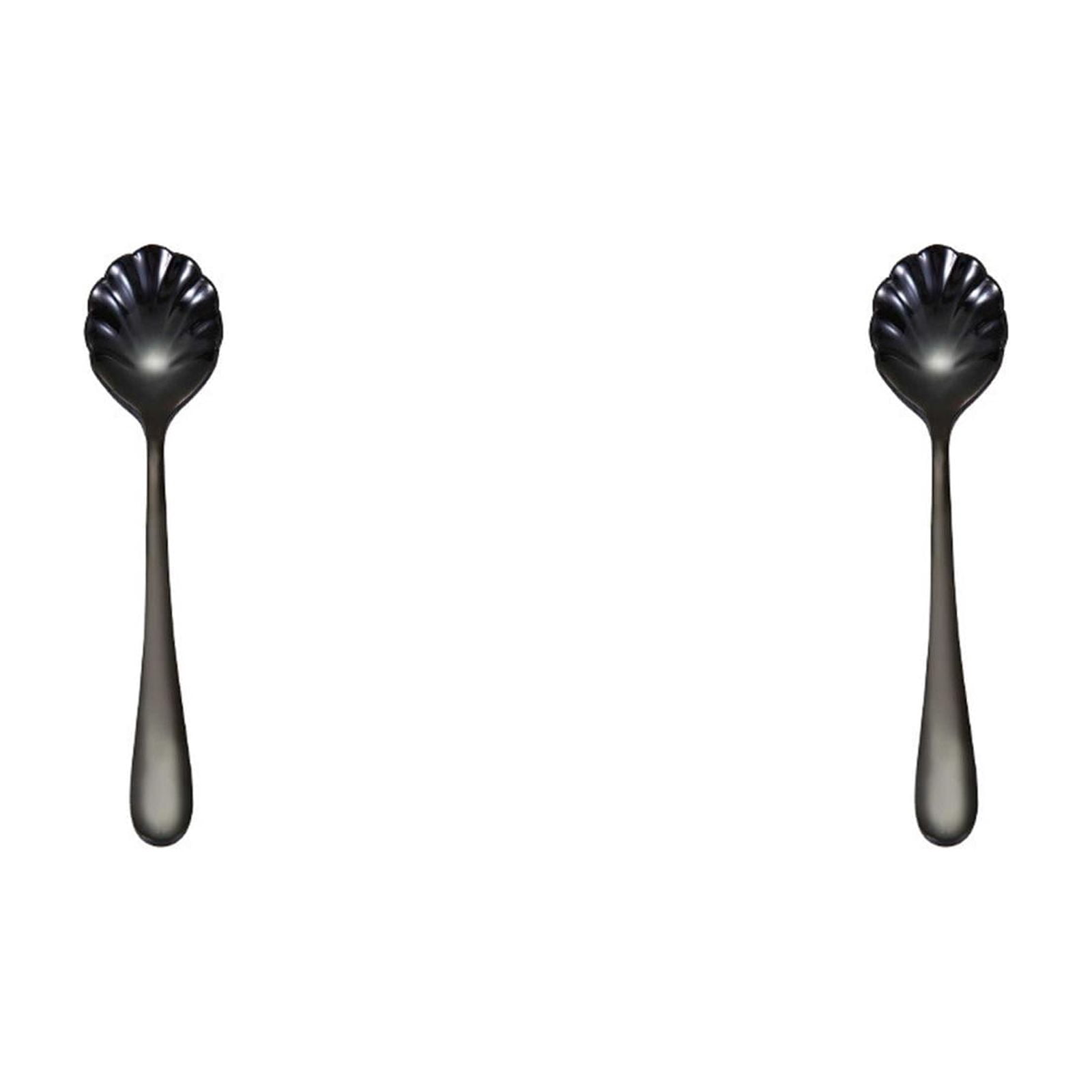2Pcs Shell Shape Stir Spoons 18/10(304) Stainless Steel Sugar Spoon ...