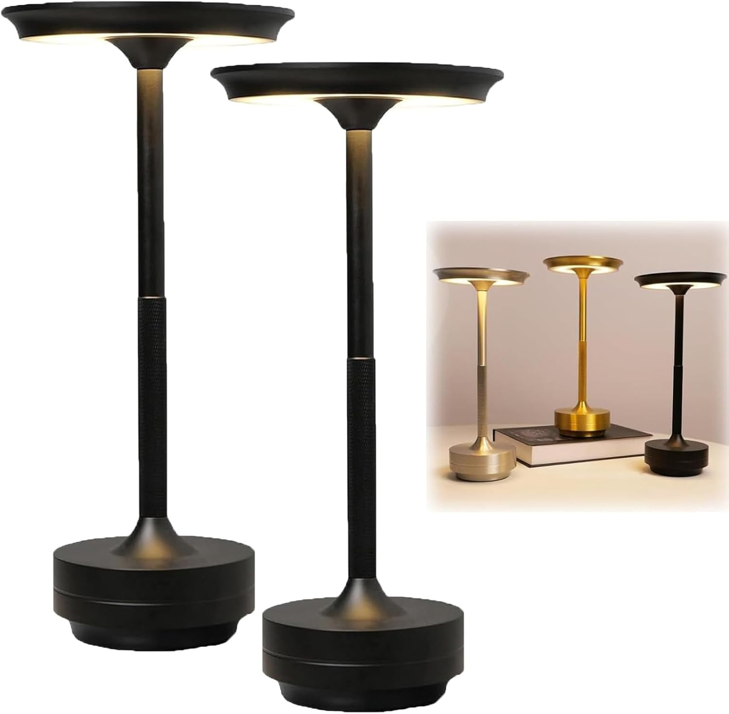 2Pcs Sherum Ecolume Cordless Lamp, Vueeze Ecolume Table Lamp, Sherum ...