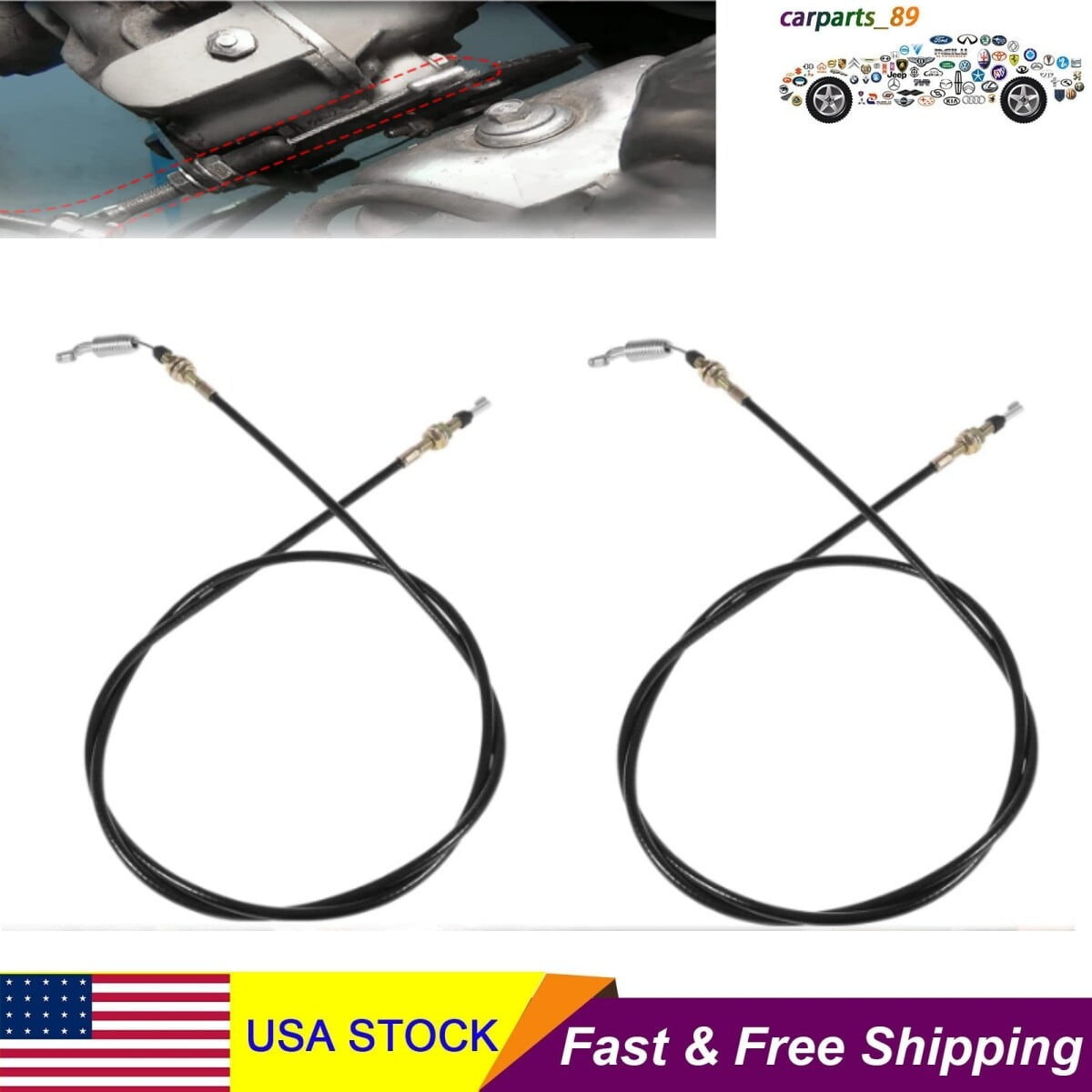 2Pcs Shifter Cable 2-11082 For Chuck Wagon Trail Wagon Land Master ...
