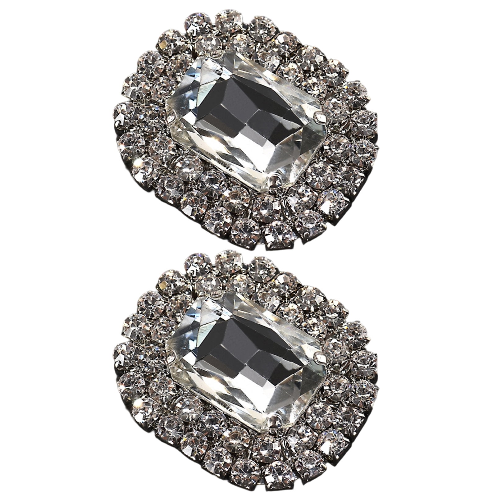 2Pcs Shoe Clips Charms for Women Detachable Rhinestones Crystal Shoe ...