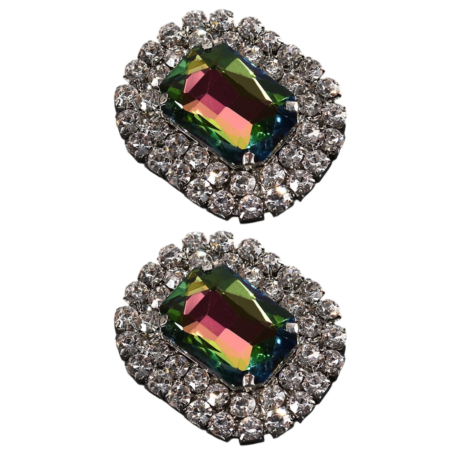 2Pcs Shoe Clips Charms for Women Detachable Rhinestones Crystal Shoe ...