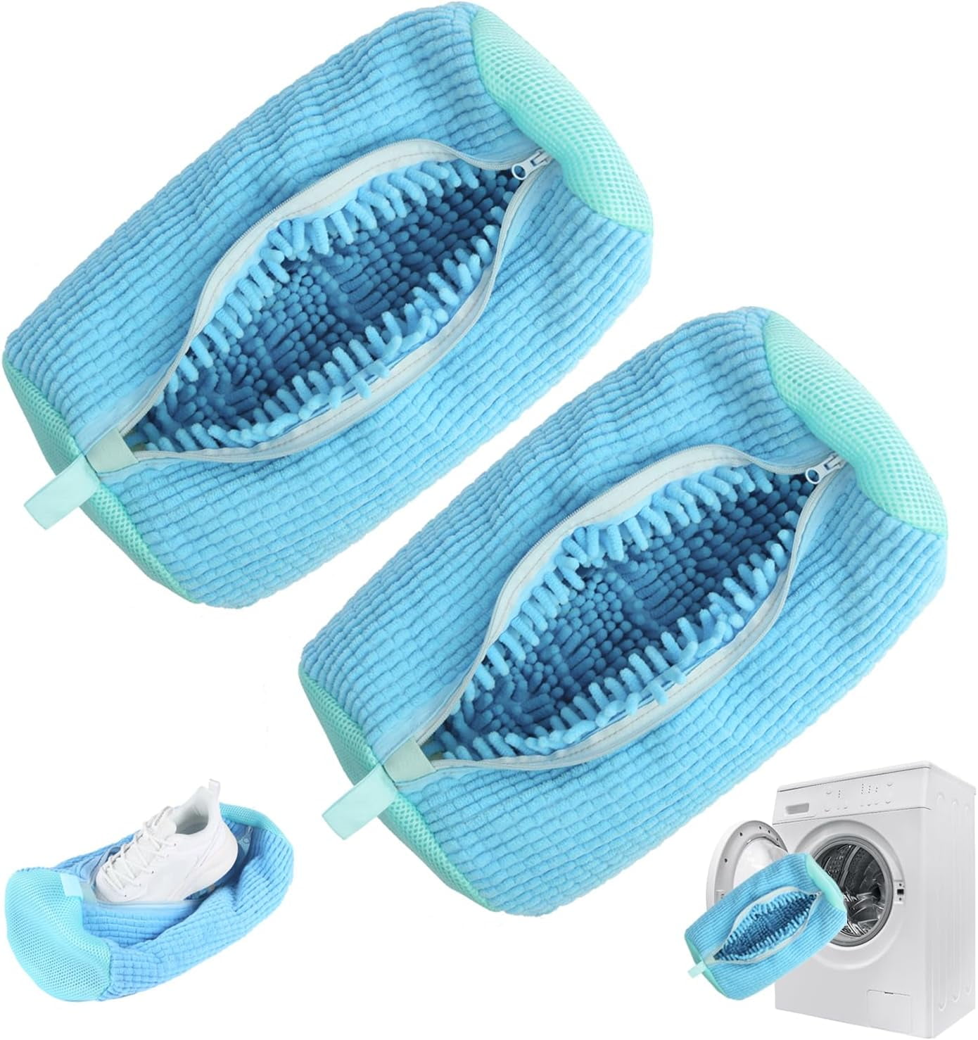 2Pcs Shoe Washing Machine Bag, Cleaning Bag for All Shoe Types, Laundry ...