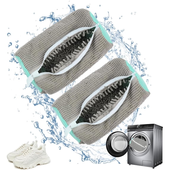 2Pcs Shoe Washing Machine Bag, Full Wrap Laundry Shoe Bag for Washer ...