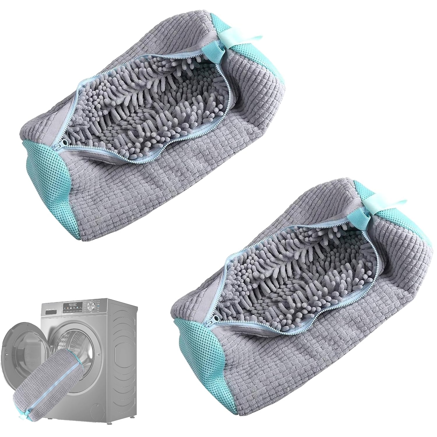 2Pcs Shoe Washing Machine Bag, Shoe Cleaning Bag for All Shoe Types ...