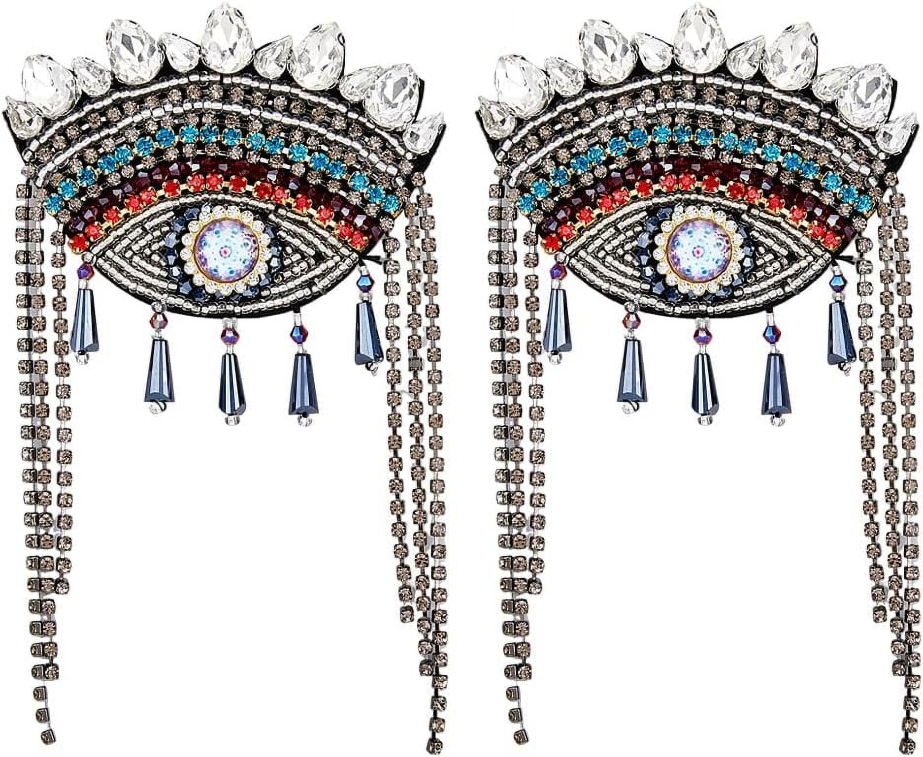 2Pcs Shoulder Epaulet with Tassel Detachable Ethnic Style Tassel ...