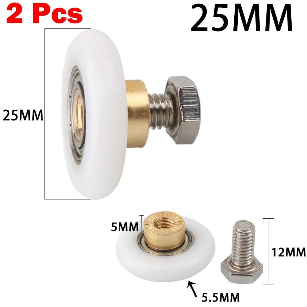 2Pcs Shower Door Rollers Replacement Wheels Runner Pulley For Glass ...