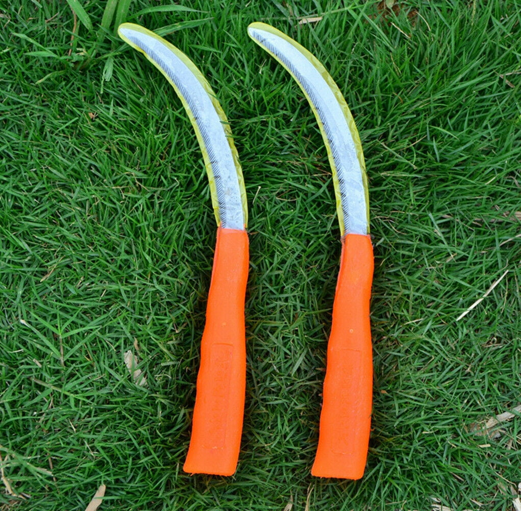 2Pcs Sickle Garden Alloy Steel Small Agriculture Yard Grass Weed Crops ...
