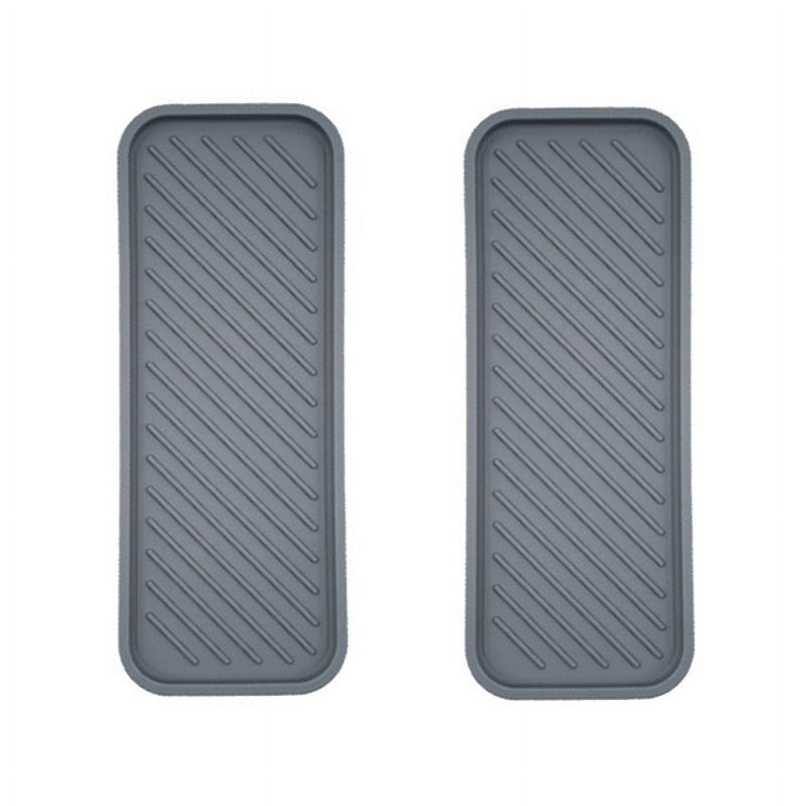 2Pcs Silicone Drain Tray,Sink Organiser,Drain Tray for Sinks, Bathroom ...