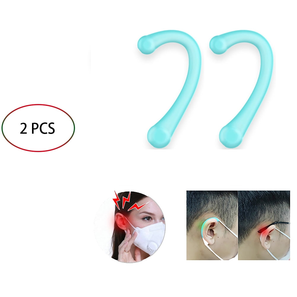2Pcs Silicone Ear Hooks Anti Slip Mask Ear Holders Pain Resistant Ear ...