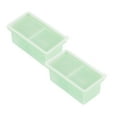 2Pcs Silicone Freezer Tray With Lid Soup Freezer Container 2 Cup Extra ...