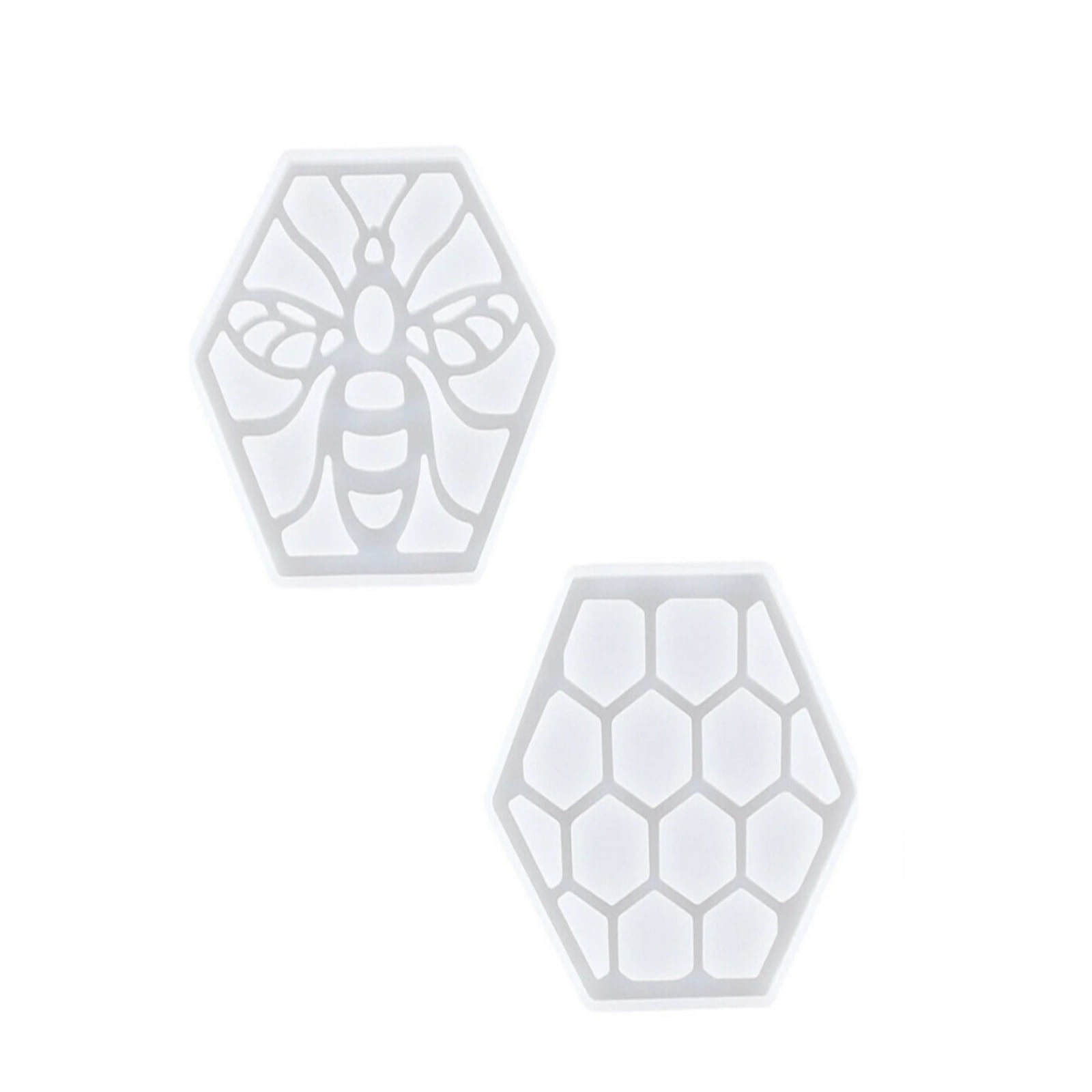 2Pcs Silicone Honeycomb Resin Casting Tray Cup Mat Epoxy Mould Small ...