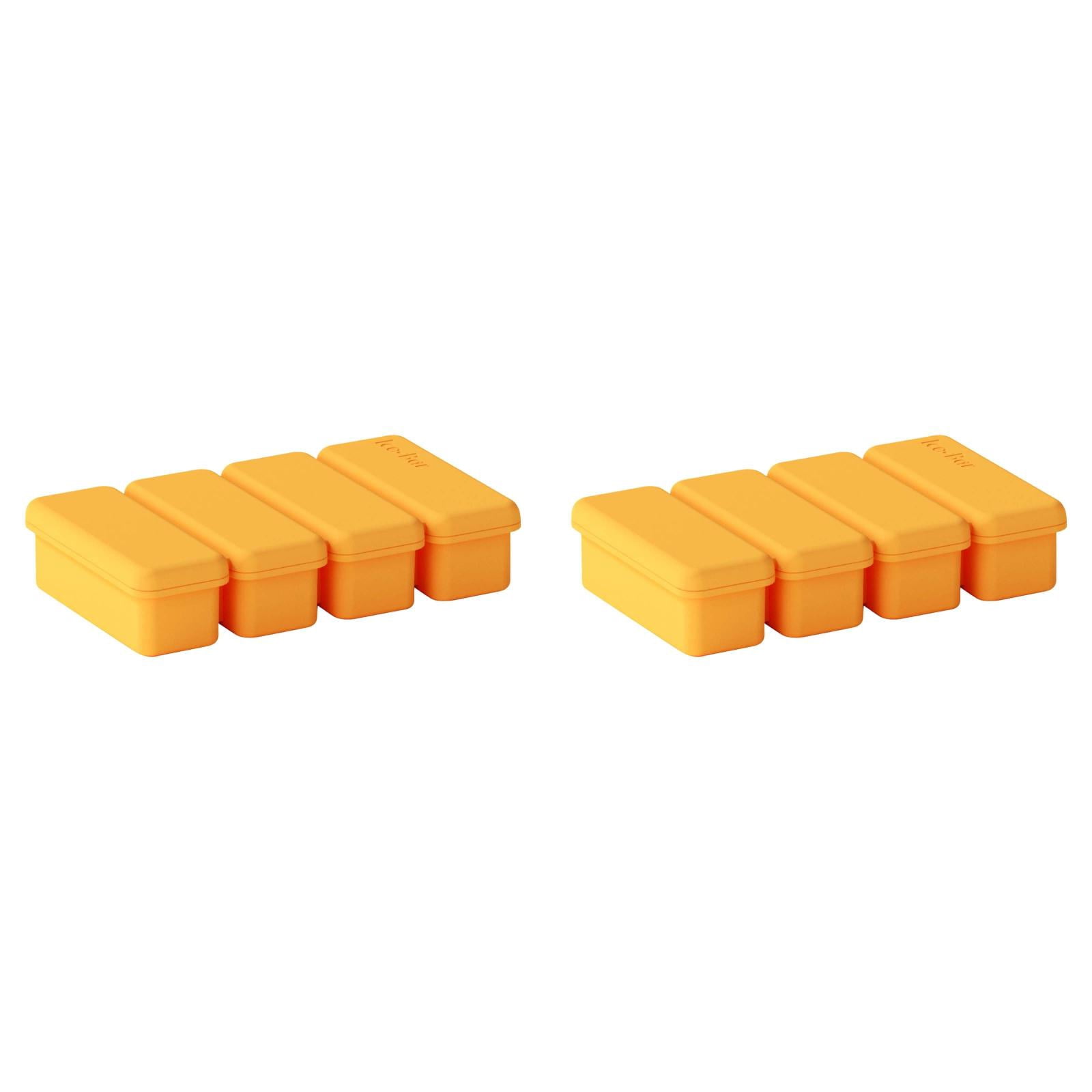 2Pcs Silicone Ice Cube Tray, Soup Cubes With Lid, Small Meal Prep ...