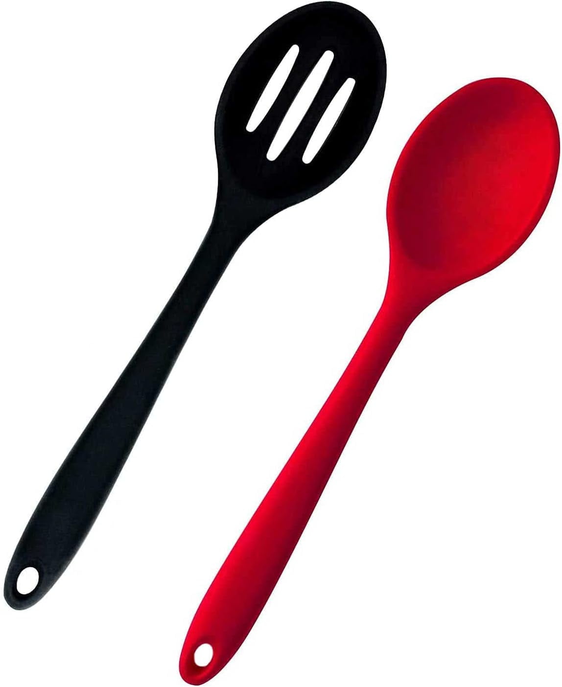 2Pcs Silicone Nonstick Slotted Spoons , Heat-Resistant Cooking Utensil ...