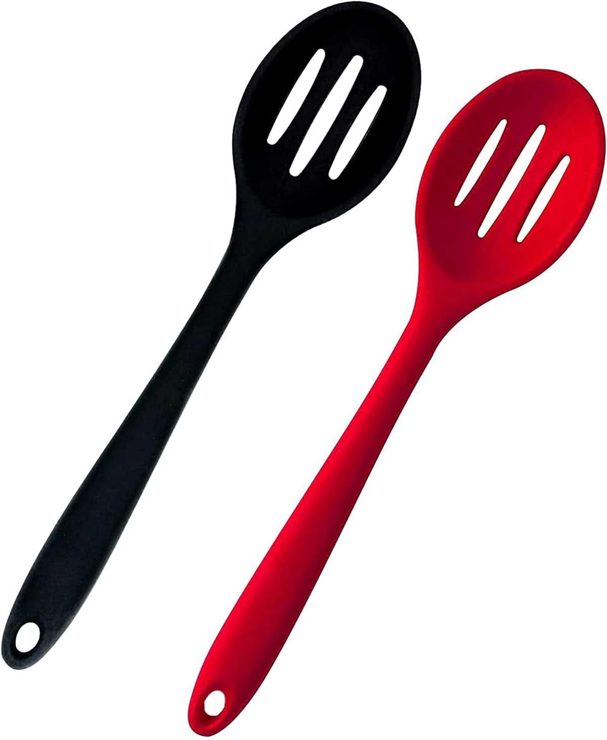 2Pcs Silicone Nonstick Slotted Spoons , Heat-Resistant Cooking Utensil ...