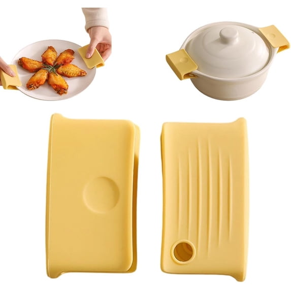 2Pcs Silicone Pot Handle Cover Heat Resistant Non Slip for Cast Iron ...
