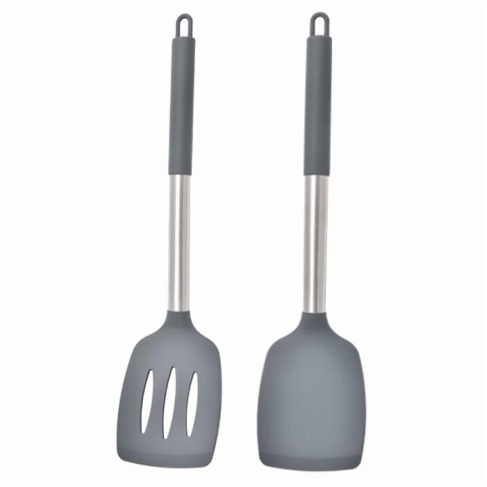 2Pcs Silicone Spatula Set Heat Resistant Nonstick Steak Spatula Kitchen ...