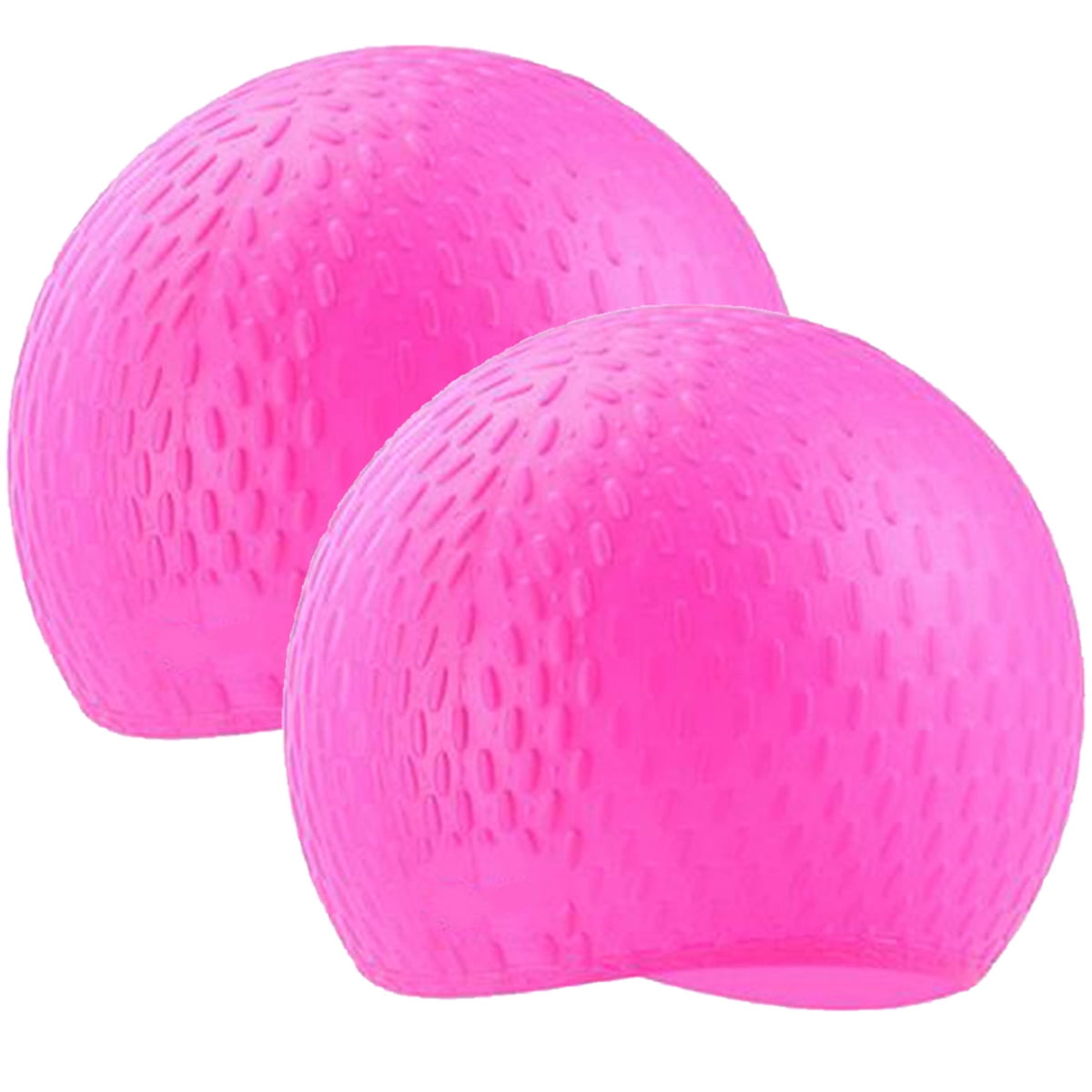 2Pcs Silicone Swim Cap Bubble Shape to Reduce Drag, Reusable Swimming ...