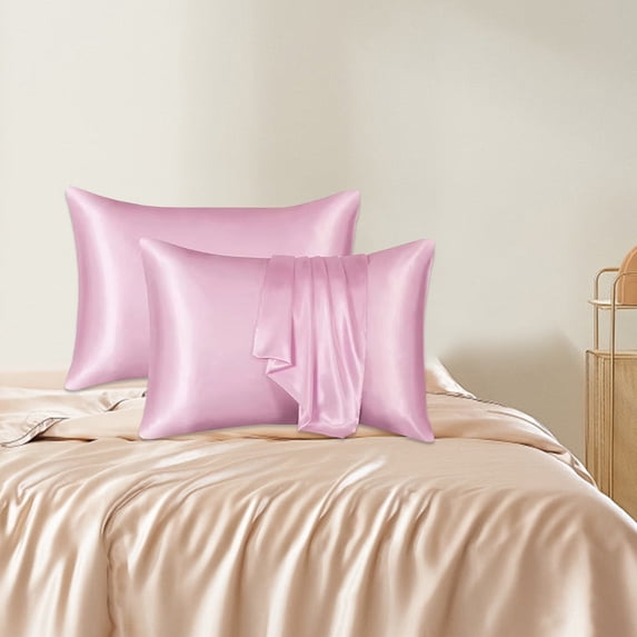 2Pcs Silk Satin Pillowcase, Wenini Comfortable Pillow Cover for Hair ...