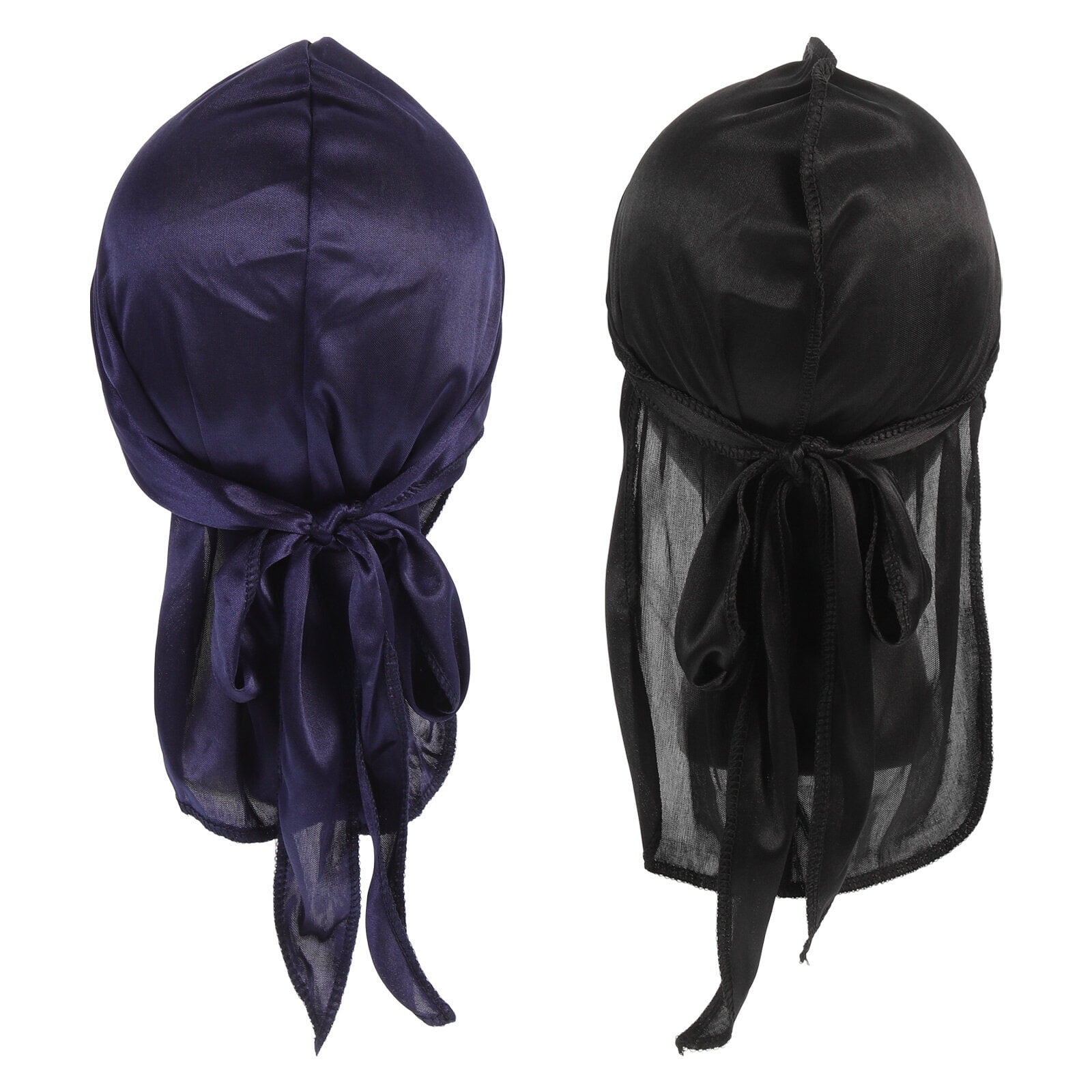 2Pcs Simple Long Tail Pirate Hats Children Hair Care Hats Head Wraps ...