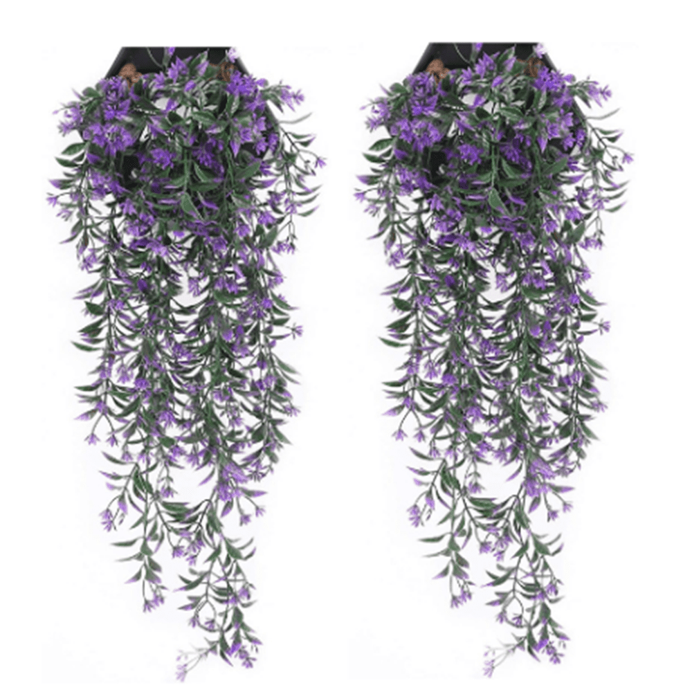 2Pcs Simulation Flowers Artificial Rattan Wall Hanging, Artificial ...
