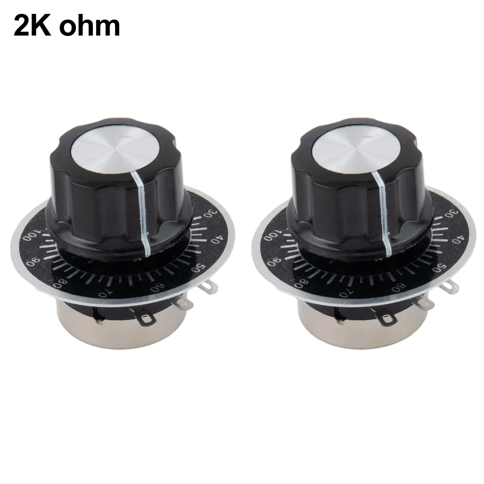 2Pcs Single Turn Rotary Potentiometer, Carbon Film Variable Resistor ...