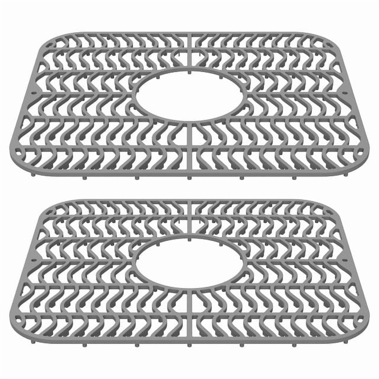 2Pcs Sink Protector Mat Nonslip Kitchen Sink Mat Flexible Silicone ...