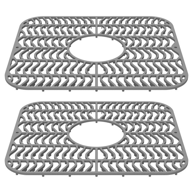 2Pcs Sink Protector Mat Nonslip Kitchen Sink Mat Flexible Silicone ...