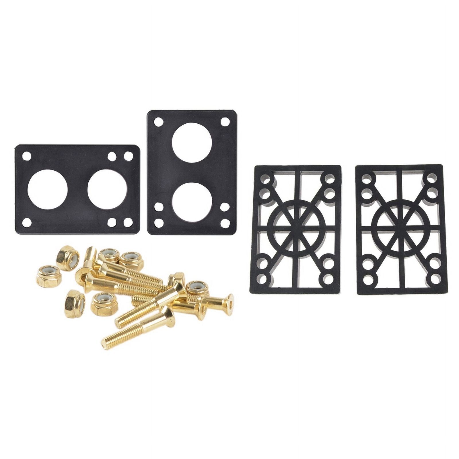 2Pcs Skateboard Riser Pad Longboard Rubber Risers Pads & 2Pcs Hard ...