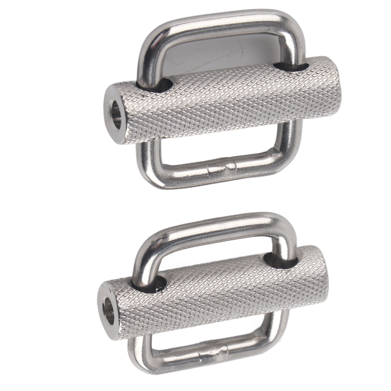 2Pcs Slide Buckle 316 Stainless Steel Rectangle Adjustable Knurled ...