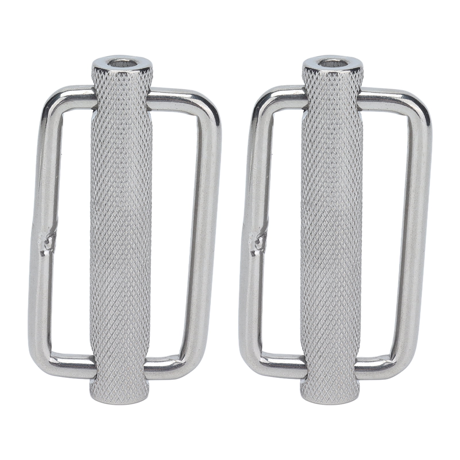 2Pcs Slide Buckle 316 Stainless Steel Rectangle Adjustable Knurled ...