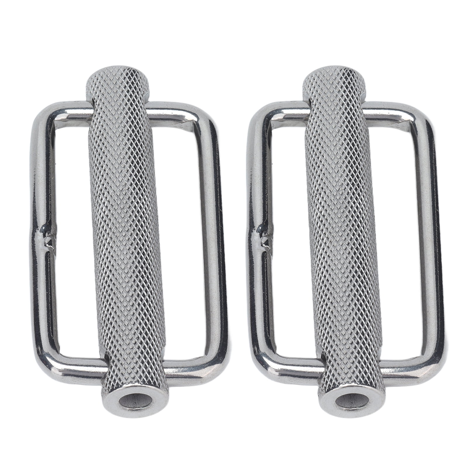 2Pcs Slide Buckle 316 Stainless Steel Rectangle Adjustable Knurled ...
