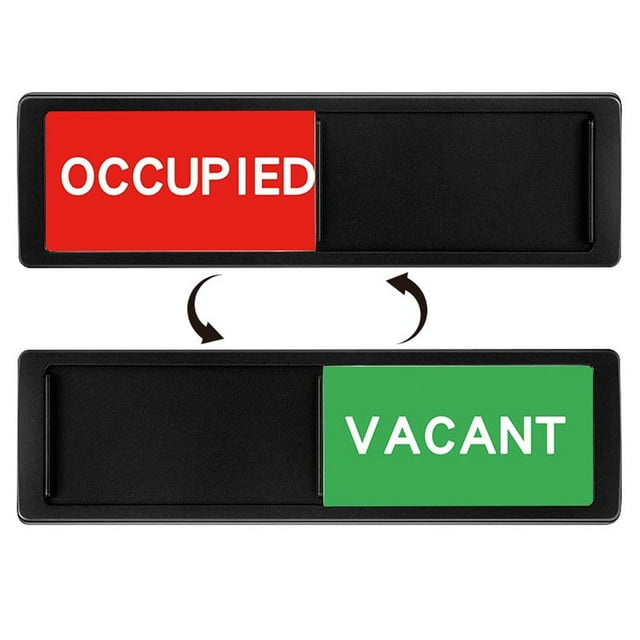 2Pcs Slide Door Indicator Privacy Sign Vacant Occupied Sign Meeting ...