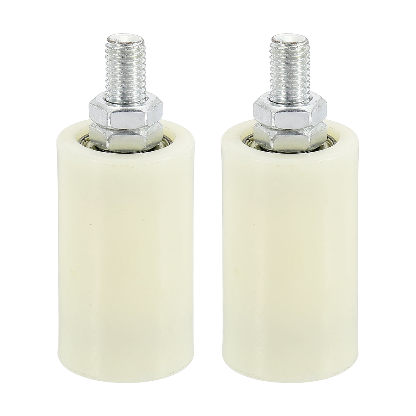 2Pcs Slide Gate Guide Roller 2.8" Adjustable Nylon Roller, White ...