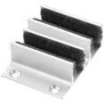2Pcs Sliding Door Floor Guide Aluminum White for Glass Doors with Quiet ...