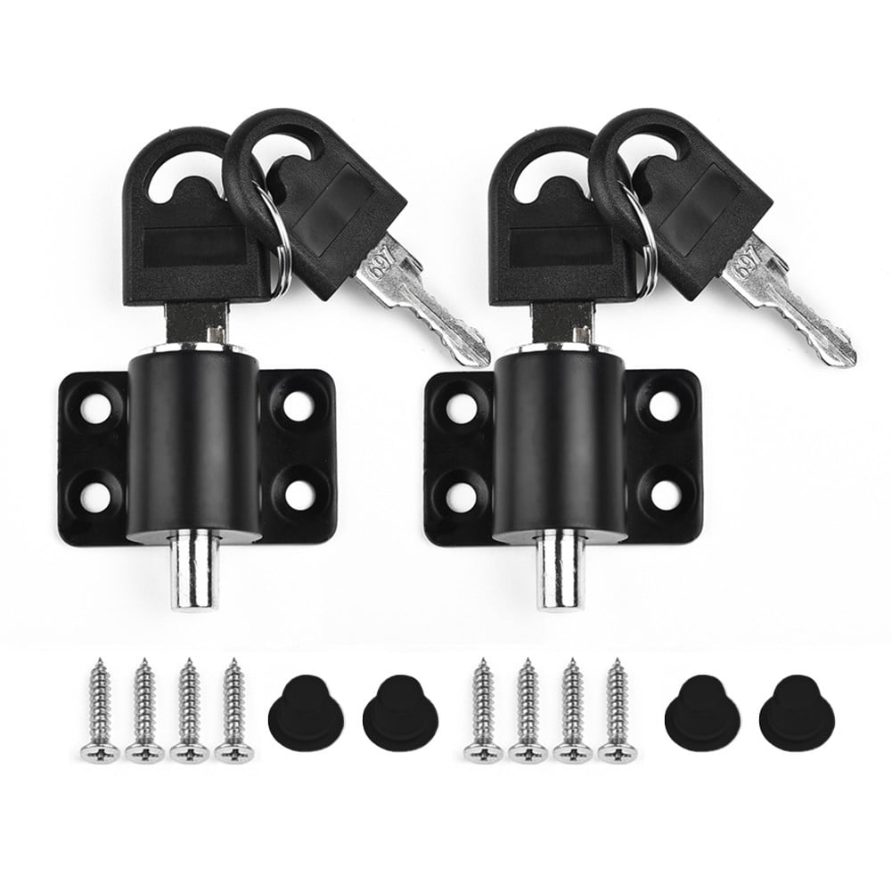 2Pcs Sliding Patio Screw Door Lock Key Push Baby Child Safety ...