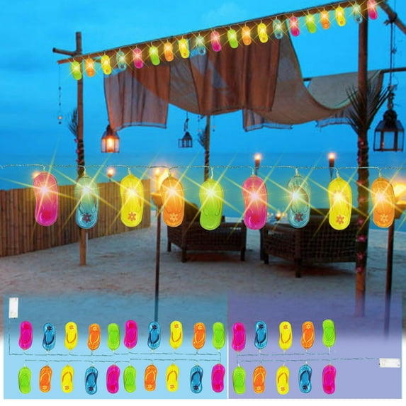 2Pcs Slipper String Lights, Yannianjz Slipper Shaped String Lights ...