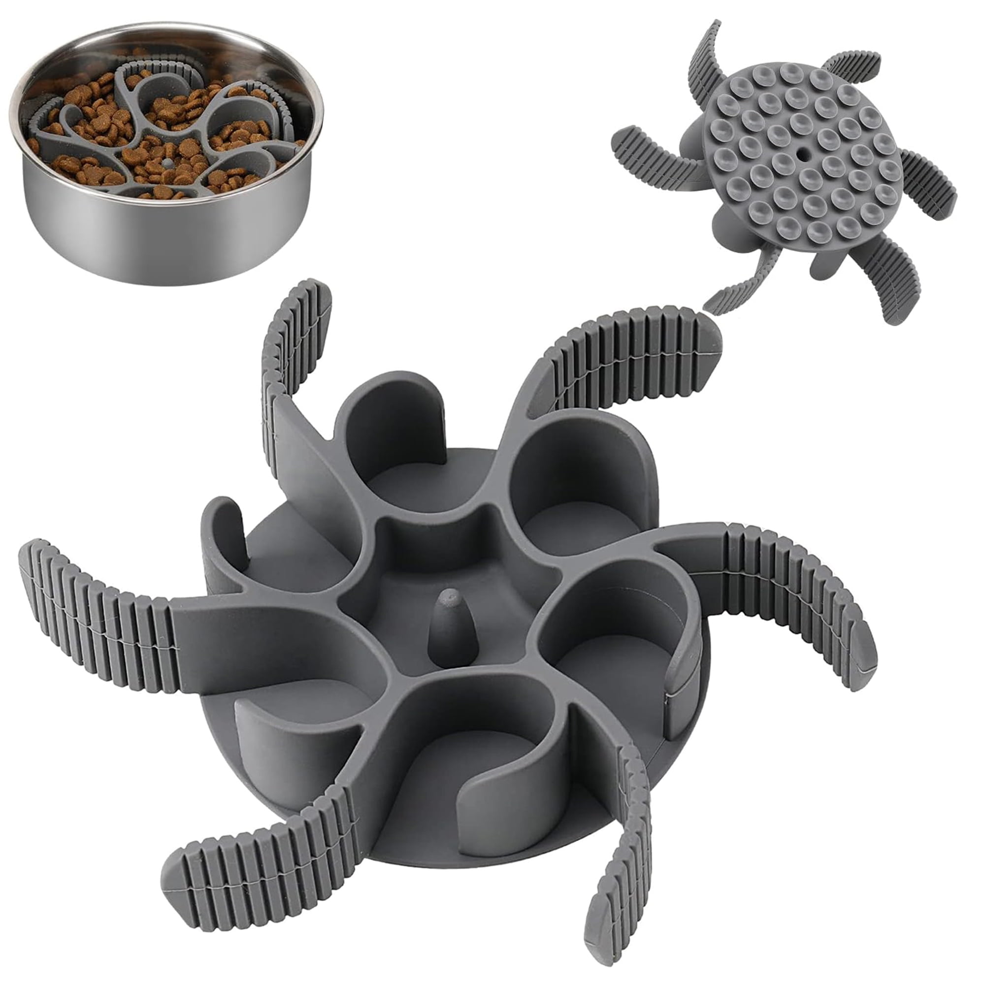 2Pcs Slow Feeder Dog Bowls, Slow Feeder Insert for Medium Breed Large ...