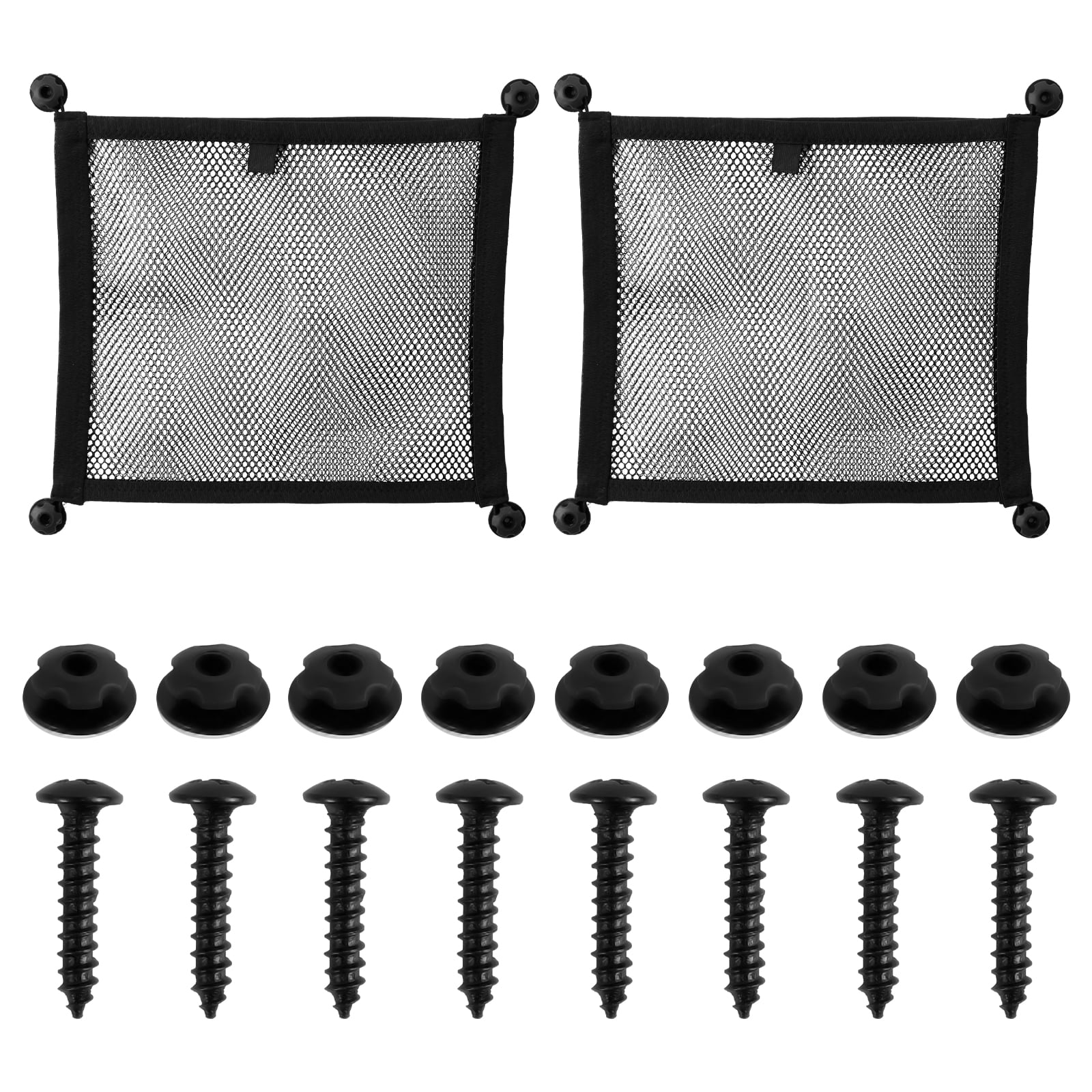 2Pcs Small Cargo Net Pocket Double Layer Mesh RV Storage Net with 8 ...