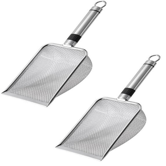 2Pcs Small Holes Cat Litter Tool. Stainless Steel Cat Litter Tool At ...
